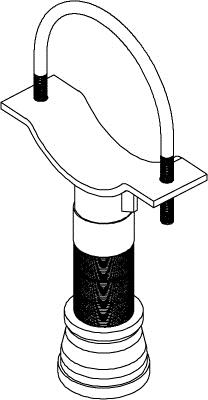 phd manufacturing inc 876 adjustable pipe saddle support with u bolt | 48WS